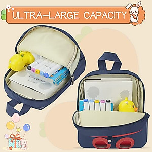 Voici et Voila Toddler Backpack Girls Sttuffed Animal Backpack Kids Preschool Backpack Kawaii Bunny Toys Preschool Cute Backpack Small Cartoon Bag for Kids 3-5 Years Old for Boys Girls