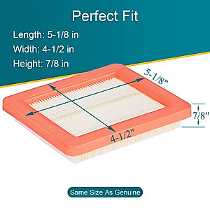 Emmawin 17211-Z8B-901 Air Filter, 4 Pack HRX217 Air Filter for Honda GCV160LA1 GCV190LA Engine Harmony II HRR216 HRR216K9VKAA HRS216 HRN216 Walk Behind Mower