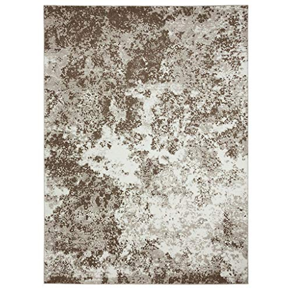 LUXE WEAVERS 6097 Abstract Marble Modern Area Rug, Brown/Size 5 x 7