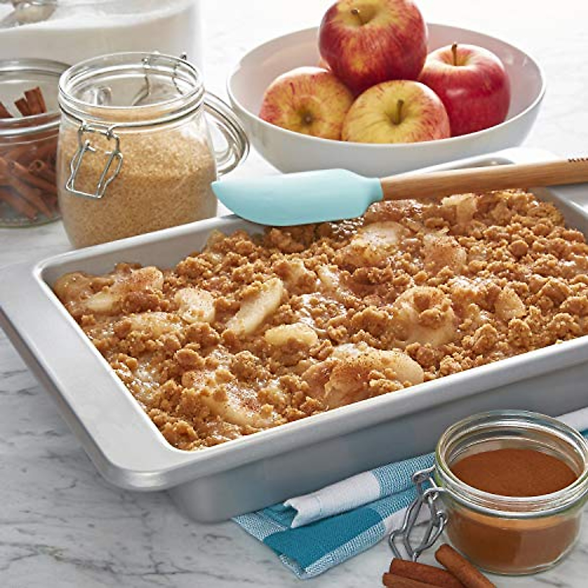 KitchenAid Nonstick Aluminized Steel Rectangular Cake Pan, 9x13-Inch, Silver