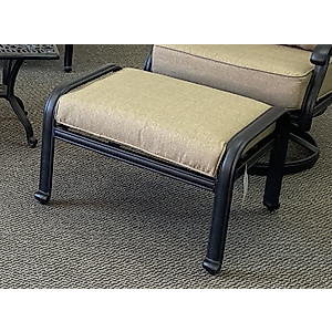 PatioLand Elizabeth Outdoor Patio 5pc Adjustable Club Chairs Cast Aluminum - Antique Bronze (Olefin Walnut Cushion)