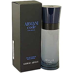 Giorgio Armani Code Colonia Eau de Toilette Spray for Men, 2.5 Fl Oz