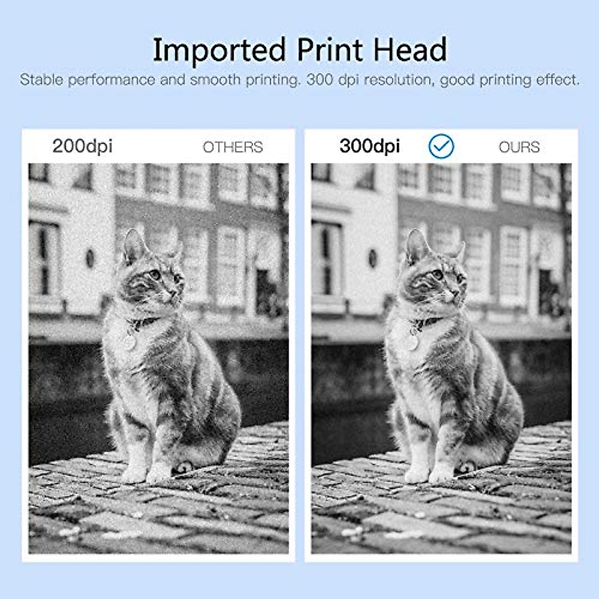 KXDFDC Pocket Printer BT Thermal Printer Portable Mobile Printer 300dpi for Photo Picture Memo Note Label with Clock Function (Color : Black-JoJo's Bizarre Adventure1)