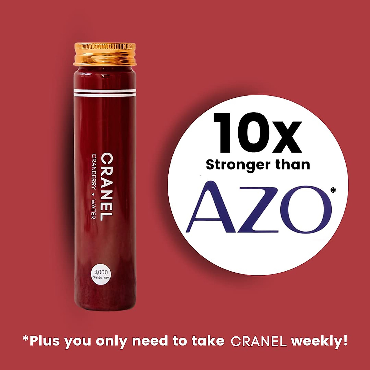 CRANEL UTI Support Cranberry Elixir, 4X Bottles (Monthly Supply) Clinically-Proven & Antibiotic-Free, Packed with 3,000 Real Cranberries (Tart Taste) Vegan & Non-GMO, Zero Added Sugar