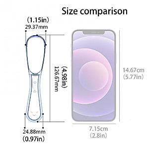 Xiahium Tongue Scraper, Fresh Breath Tongue Cleaner Reusable Fight Bad Breath Healthy Oral Care for Adults Kids - 100% BPA Free