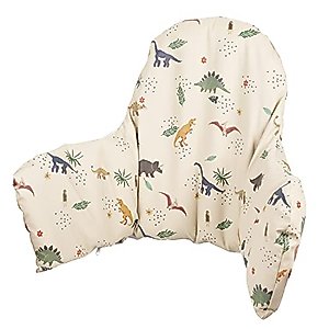 High Chair Cushion with Cover Pad for IKEA Antilop Babies Toddlers Inflatable & Reversible Supporting Cushion Built-in Inflatable Cushion Wooden High Chair Accessories Insert Included