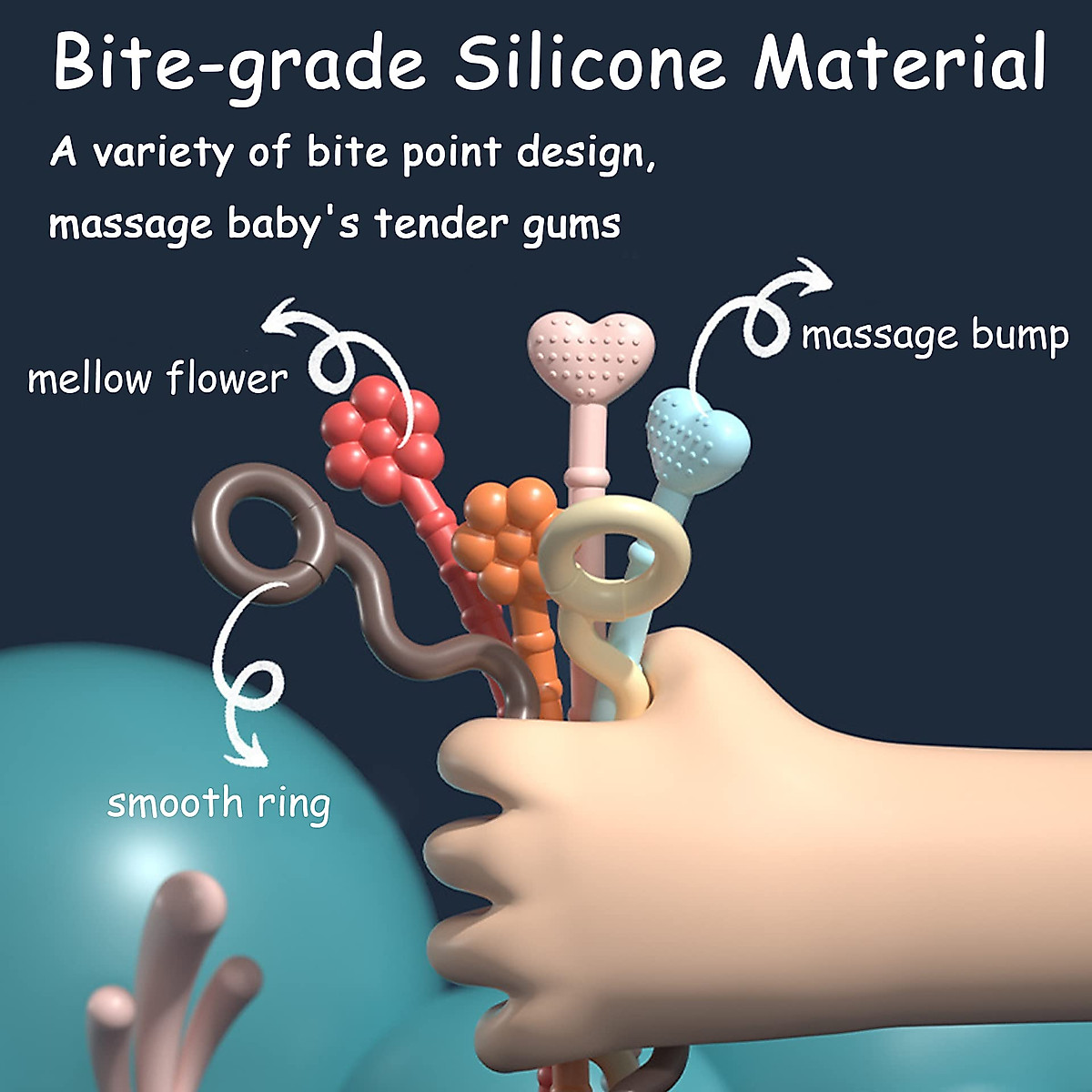 Montessori Toys 6M to 3 Years, Swan Pull String Activity Sensory Toys for Toddler, Travel, Motor Skills & Teething Toys for Car Seat/Stroller, Baby Girl Gifts for 18M+, Baby Toys for 1 Year Old