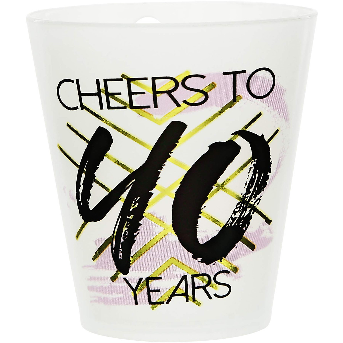 Pavilion Gift Company 40th Birthday Shot Glass Necklace, 1 Count (Pack of 1), Purple