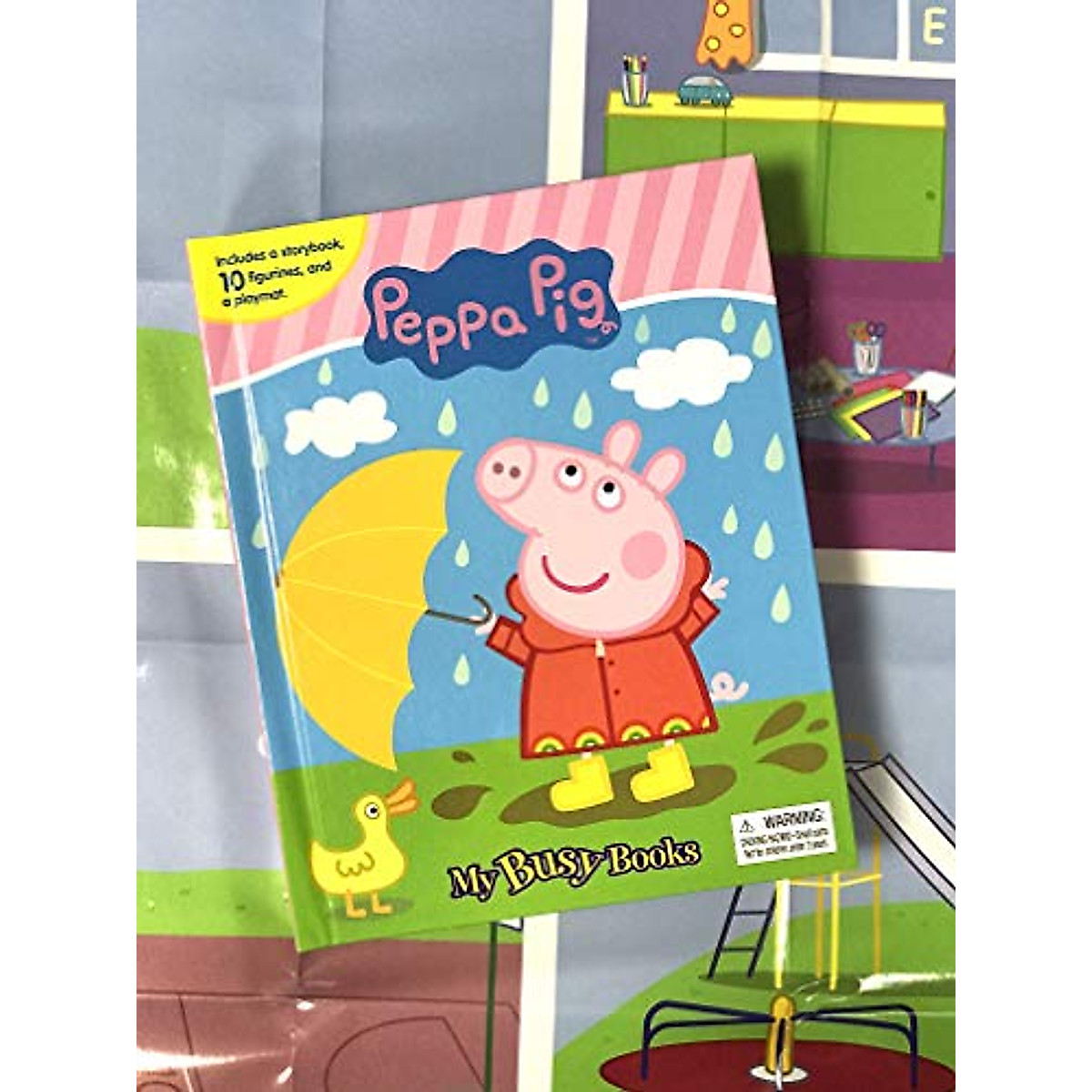 Peppa Pig My Busy Books - Storybook, 10 figurines, playmat