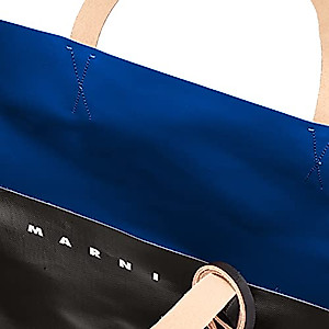 Marni SHMQ0000 SHOPPING BAG Tote Bag, Black + Royal+Black