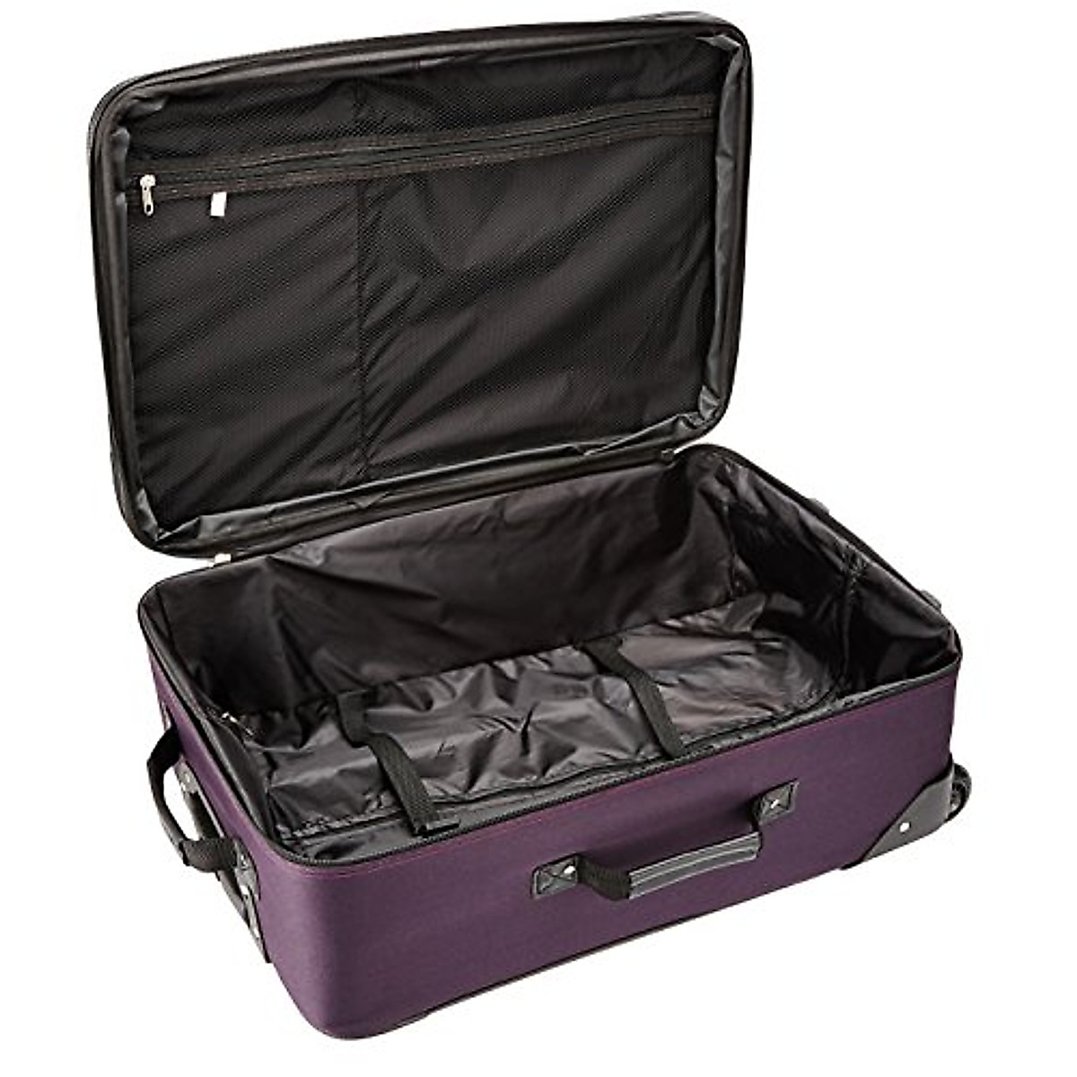Rockland Fashion Expandable Softside Upright Luggage Set, Purple, 2-Piece (14/19)