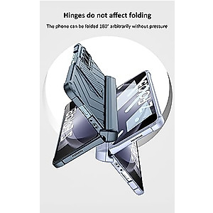 SHIEID Samsung Fold 5 Case with Hinge Protection, Galaxy Z Fold 5 Case Built-in Screen Protector & Kickstand & S Pen Slot Case for Samsung Galaxy Z Fold 5 2023, Blue