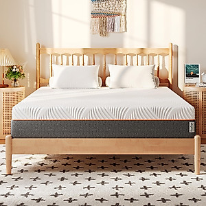 koorlian Full Size Mattress, 10 Inch Gel Memory Foam Mattress for Cooling Sleep & Pressure Relief, Full Bed Mattress in a Box with Breathable Knitted Cover, Fiberglass Free, Orange