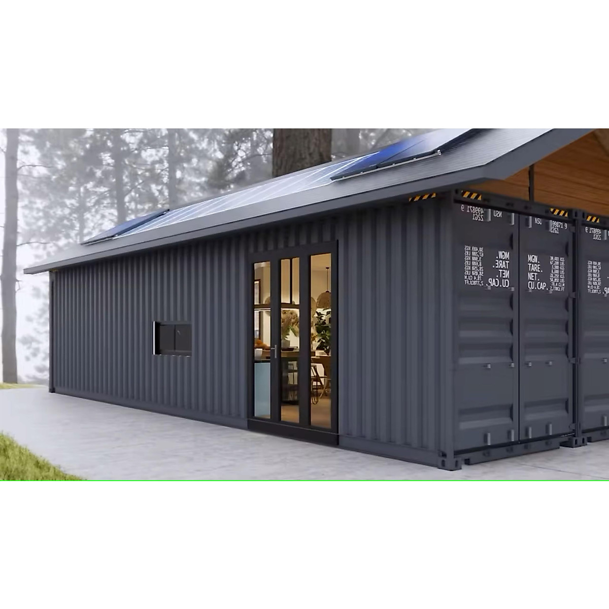 Generic Metal roofed Container House, Customized, HF-20231205