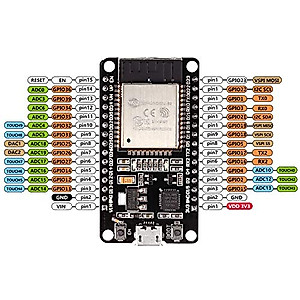 3PCS ESP32 ESP-32S WiFi Development Board NodeMCU ESP-WROOM-32 Microcontroller 2.4GHz Dual-Core WiFi Bluetooth Processor Integrated Chip CP2102