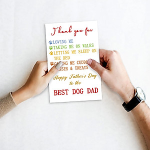 Ziwenhu Funny Father's Day Card, Best Dog Dad, Dog Dad Card, Pawther's Day Card, Happy Father’s Day Thank You Card for Dog Dad, Fathers Day Idea, Dog Dad Gifts From Dog