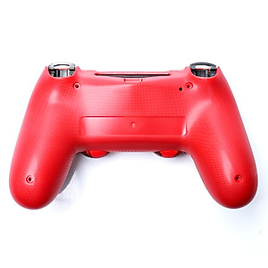 HUAYUWA Plastic Game Controller Housing Cover with Buttons Replacement Set Fit for Playstation 4 Slim 4.0 JDM-040 (V1 Version), Camouflage Red