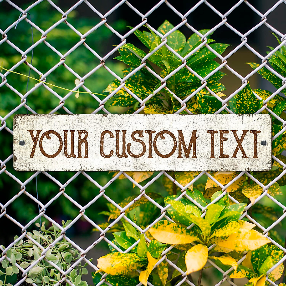 Rustic Custom Sign, Personalized Metal Signs, Cristmas Gift for Him Men Dad, Man Cave, Indoor and Outdoor Use, 4x18 Inches, ACM, Fade Resistant,