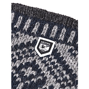 Hestra Unisex Nordic Wool Mitt Insulated Mittens for Cold Weather & Everyday Wear - Navy/Grey - 6