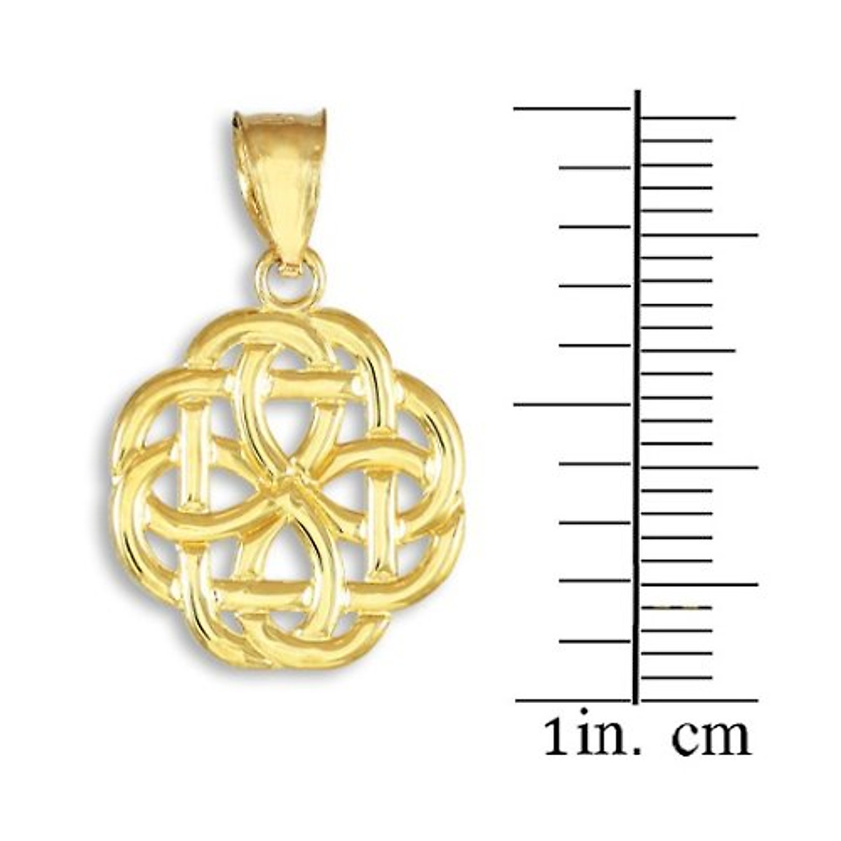 14k Gold Triquetra Celtic Trinity Charm Pendant