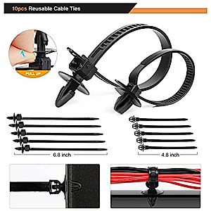 GOOACC 635Pcs Car Push Retainer Clips & Auto Fasteners Assortment -16 Most Popular Sizes Nylon Bumper Fender Rivets with 10 Cable Ties and Fasteners Remover for Toyota GM Ford Honda Acura Chrysler