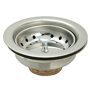 Duo Basket Strainer for Kitchen Sinks, Stainless Steel - By Plumb USA (Stainless Steel)