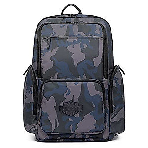 Harley-Davidson Bar & Shield Crinkle Nylon Water-Resistant Backpack - Camo