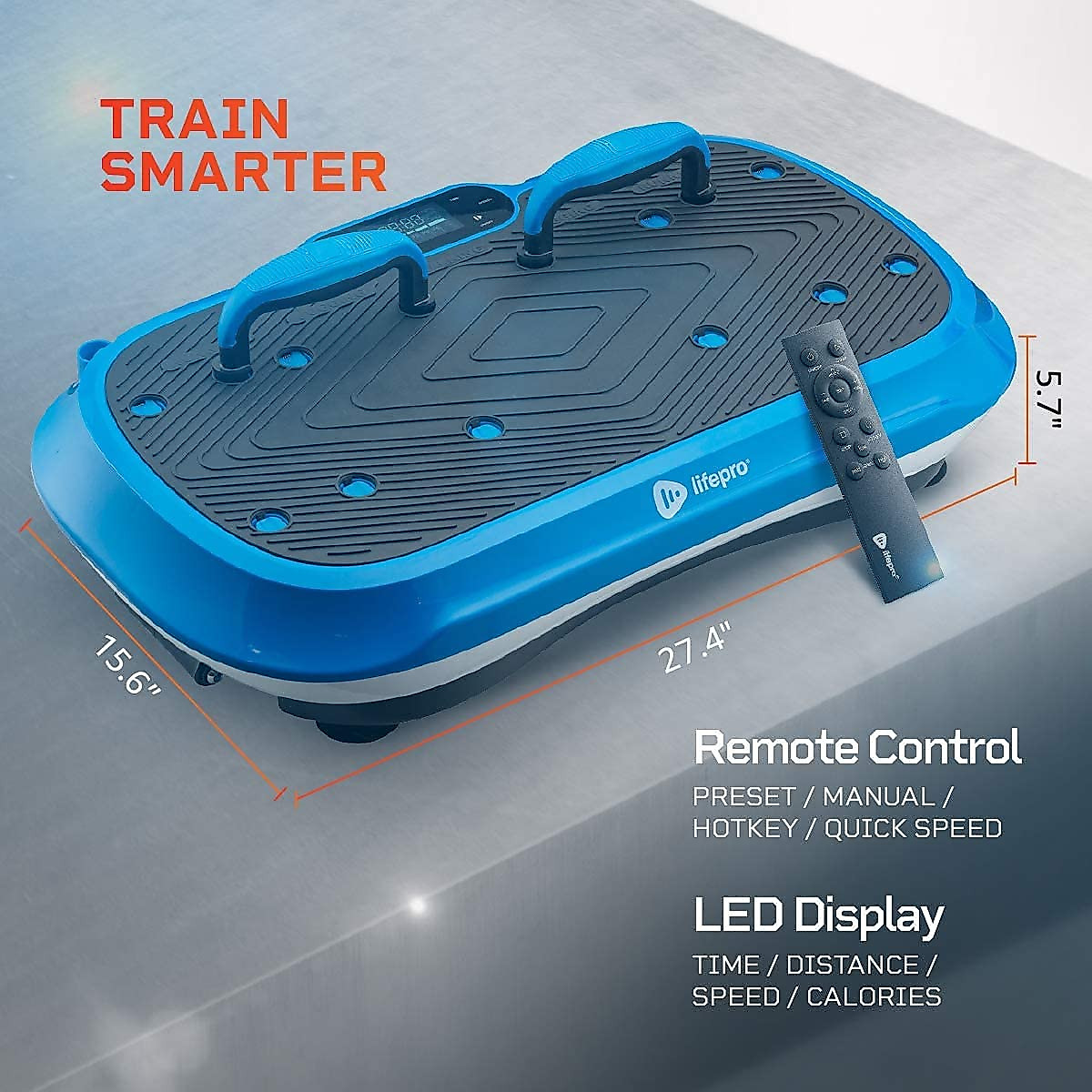 Lifepro Waver Press Vibration Plate Exercise Machine | Vibrating Platform for Whole Body Fitness, Lymphatic Drainage, Weight Loss, Power Push Ups, Pressotherapy | Max User Weight 330 lb