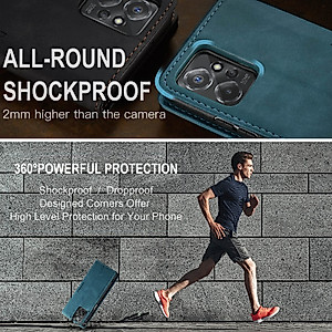 Kowauri for Moto G Power 5G 2023 Case,Leather Wallet Case Classic Design with Card Slot and Magnetic Closure Flip Fold Case for Motorola Moto G Power 5G 2023 (Teal)