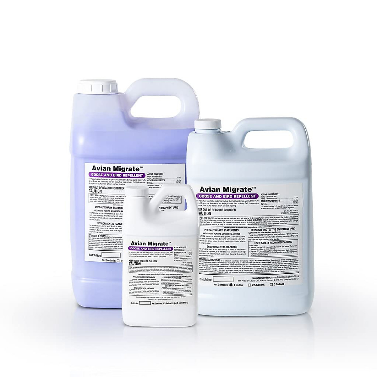 Avian Migrate Goose Deterrent, Bird Repellent Concentrate, Geese Repellent, Non-Toxic, Made in The USA, Removes Geese from Beaches, Yards, Ponds, Parks and Ground (1/2 Gallon)