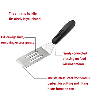 Mini Spatula,Small Spatula for Kitchen Use,Metal Spatula for Cooking,Small Metal Spatula for Cast Iron Skillet, Ideal for Steaks,Brownies, Eggs,or Cookie etc. (1)