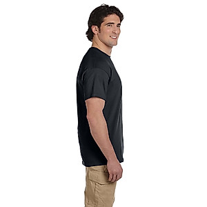Fruit Of The Loom Men's Heavy Cotton T-Shirt, Black, Large
