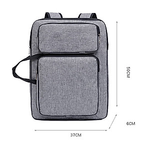 ITODA A3 Art Portfolio Carry Case Bag Drawboard Storage Tote Handheld Portable Shoulder Box Artist Drawing Board for 8k Sketch Easel Paper Palette Brush Pencil Painting Supplies