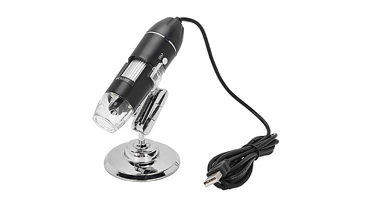 Portable Electron Microscope 1600X with 8 LED Lights for Detailed ...