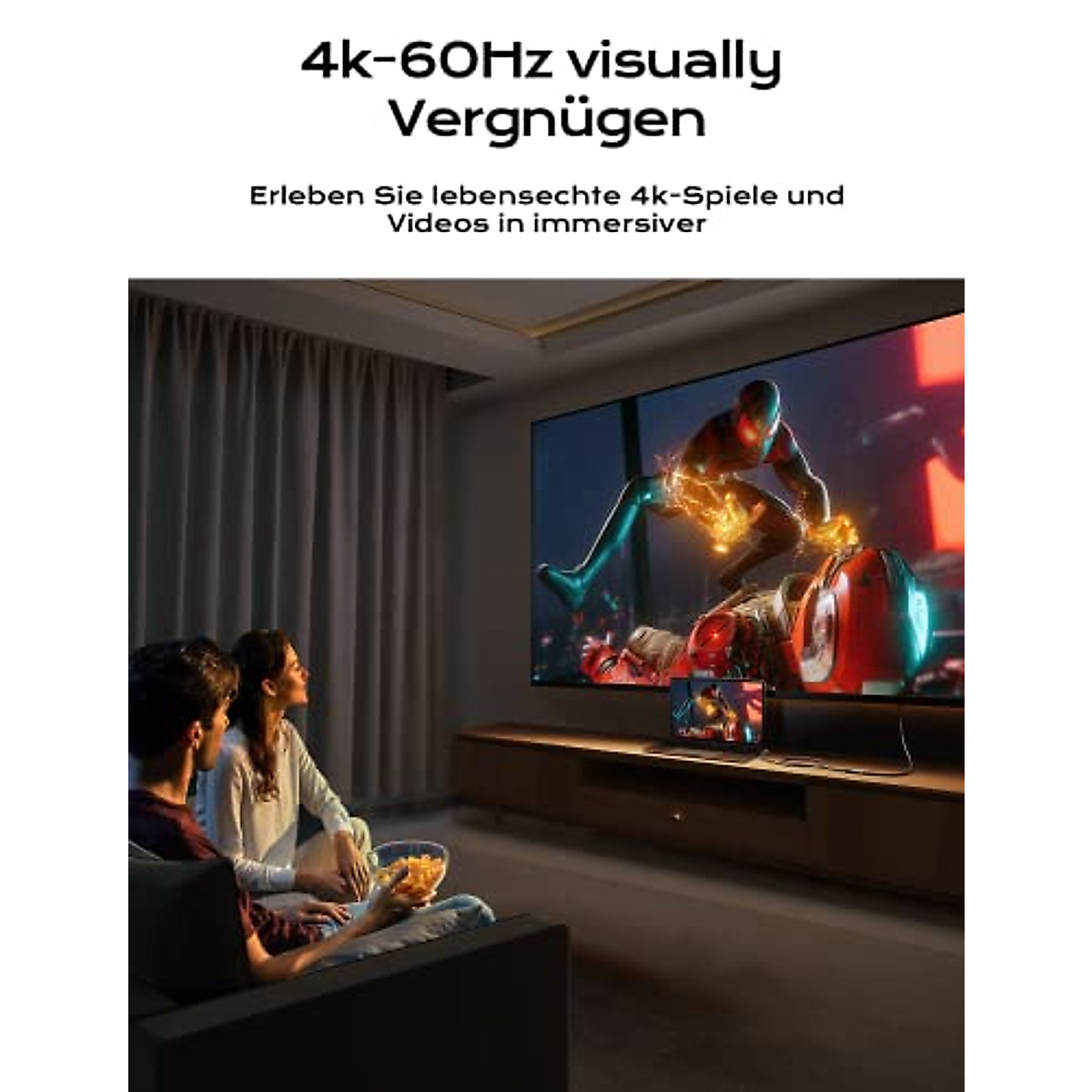 AINOPE USB C Extension Cable, (3.3Ft/1m/20Gbps) Right Angle USB 3.2 Type C Extension Nylon Braided 100W/5A Fast Charging Compatible with USB C Hub/Dell XPS/MacBook/iPad Pro/Magsafe Charger(Gray)