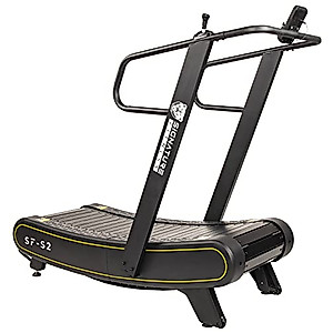 Signature Fitness SF-S2 Sprint Demon - Motorless Curved Sprint Treadmill with Adjustable Levels of Resistance - Drastically Increases Intensity of Running and Walking,Black