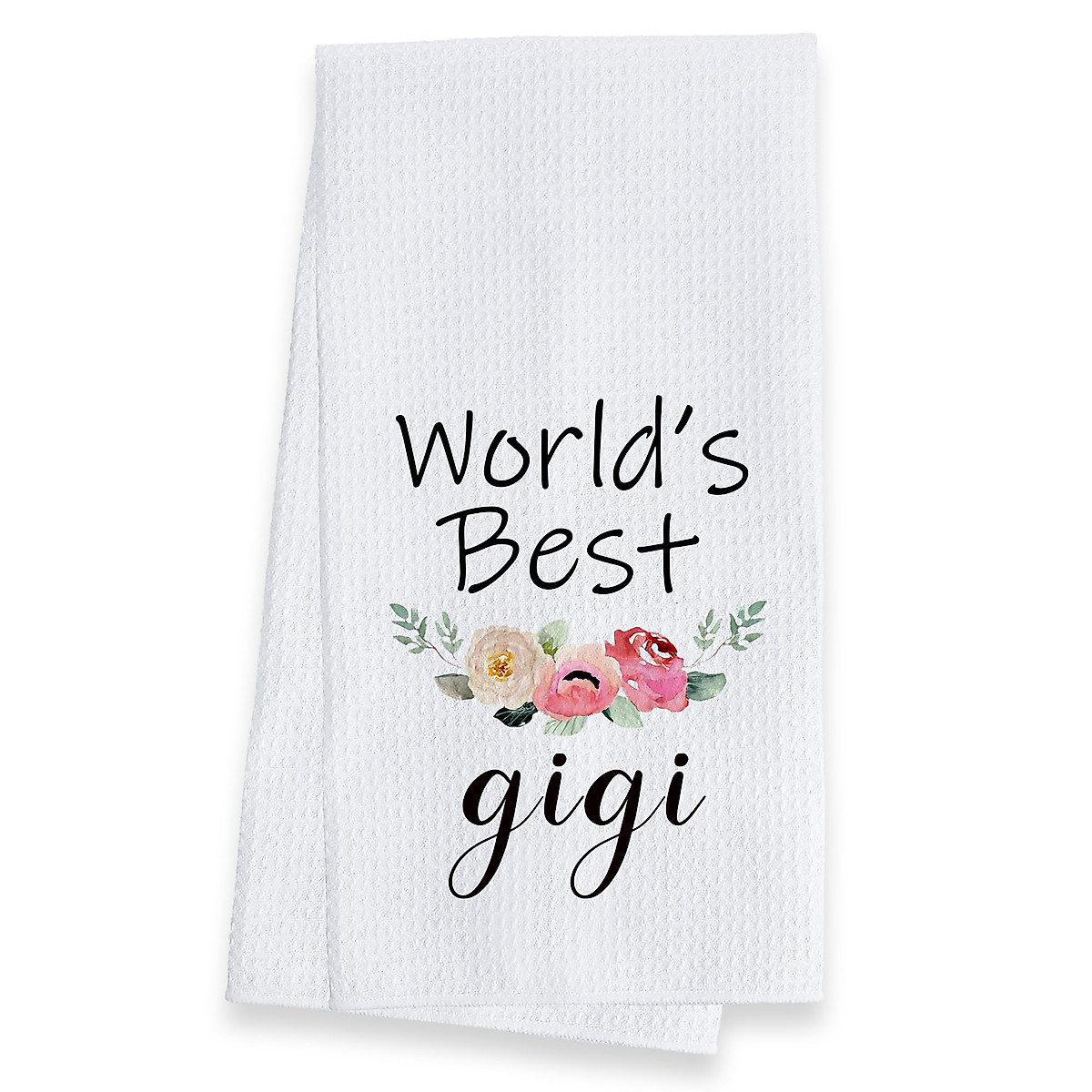 ZWZXR World's Best Gigi Kitchen Towels Dish Towels Dishcloth,Gigi Grandma Appreciation Decorative Absorbent Drying Cloth Hand Towels Tea Towels for Bathroom Kitchen,Grandma Gigi Birthday Gifts