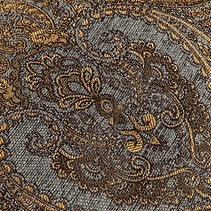 Loom and Mill Luxury Jacquard Sofa Arm Covers 2 PCS, Classic Antique Couch Armrest Cover with Tassels, Non-Slip Furniture Protector for Chair Sofa Recliners Couch Dogs Pets, Bronze Gold, 20x24in