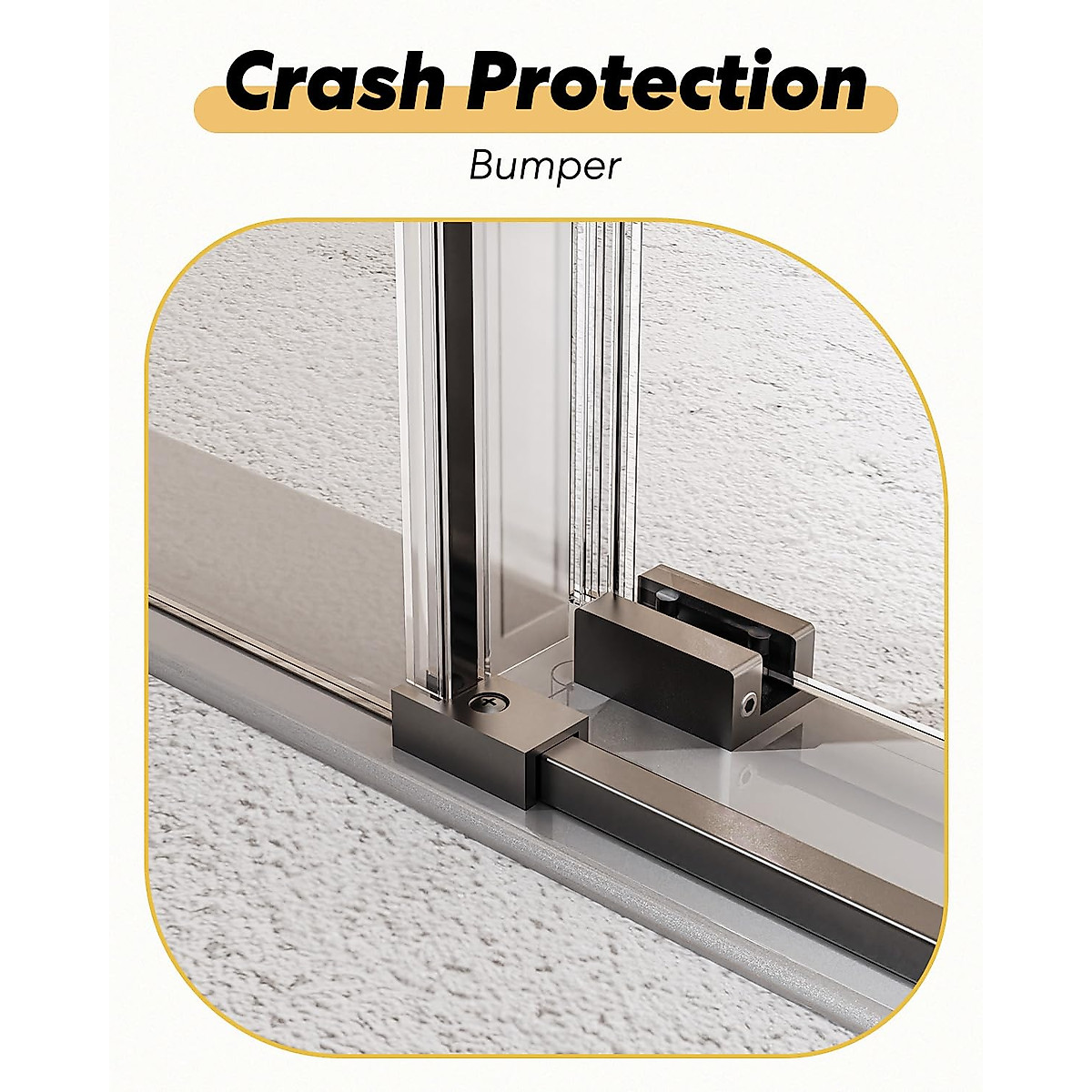 Miscoos Frameless 56-60" W x 74" H Single Sliding Shower Door, Matte Black, 5/16" SGCC Tempered Glass, Soft-Close, Adjustable Width, Easy Install