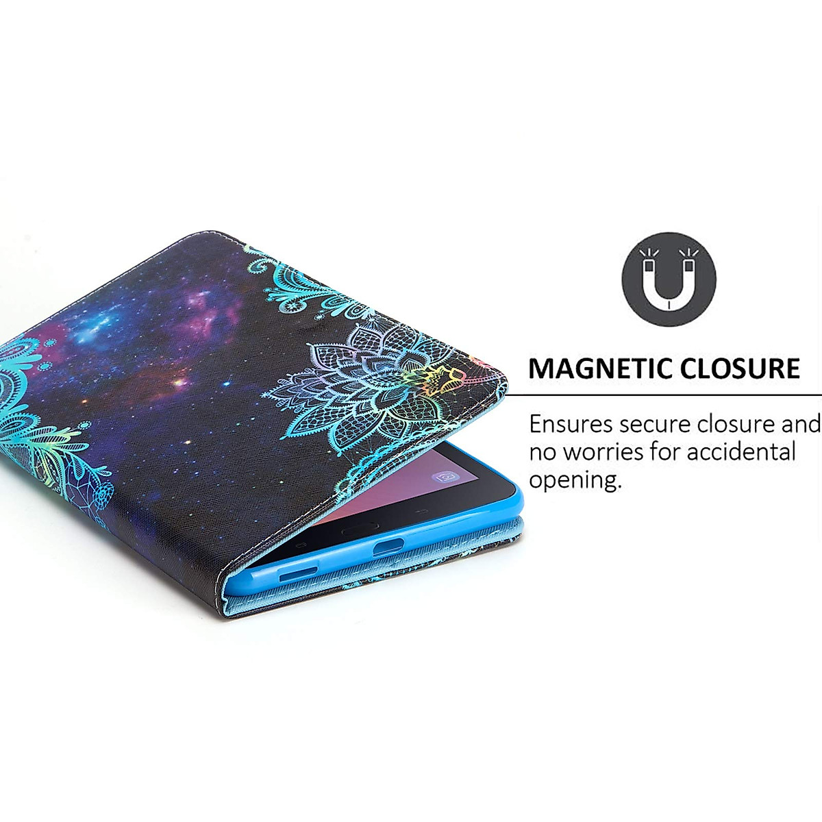 Galaxy Tab A 8.0 2018 Case, SM-T387 Case, Dteck Slim Premium Leather Folio Stand Cover with Card Holder/Photo Slot for Samsung Galaxy Tab A 8 inch 2018 Release T387 Tablet, Galaxy Flower