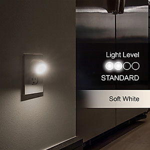 GE Rotating LED Night Light, Plug-in, 360° Directional, Dusk-to-Dawn Sensor, UL-Certified, Energy Efficient, Ideal for Bedroom, Bathroom, Stairs, Hallway, 31533, 2 Pack, White, 2 Count