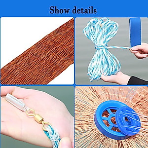 BBGS Fishing Cast Net, with Sinker Hand Throw Fishing Mesh Net Nylon Portable Hand Cast Fishing Net Saltwater Fishing Catch Net (Size : 7.2m)