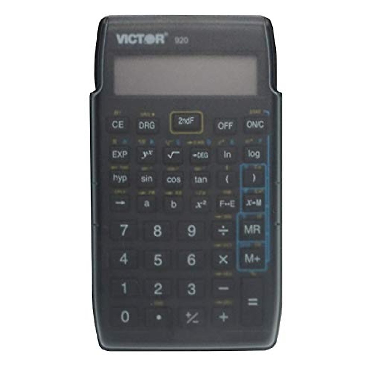 Victor 920 Compact Scientific Calculator with Hinged Case, 10-Digit LCD