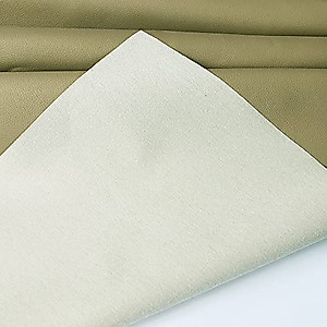 Faux Leather Sheet 1 Yard 56.3x36" Upholstery Vinyl 0.8mm Thick Soft PU Leather KhakiUpholstery Vegan Leather Fabric Synthetic Material for Sofa Bags Chairs Car Seats DIY Craft
