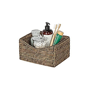 La Jolla Organizing & Shelf Basket, Black-Wash