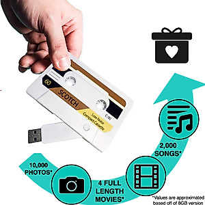 THE ORIGINAL MASHTAPE – Classic Retro Digital Cassette Throwback Design 4GB. Cassette Tape Shaped USB Flash Drive, Thumb Drive, Jump Drive for Awesome Mixtape