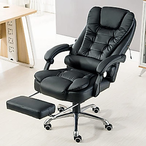 LUKEO Office Chair Home Computer Chair PU Comfortable Swivel Gaming Chair Point Massage