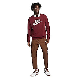Nike NSW Club Fleece Crew (Large, Dark Beetroot)