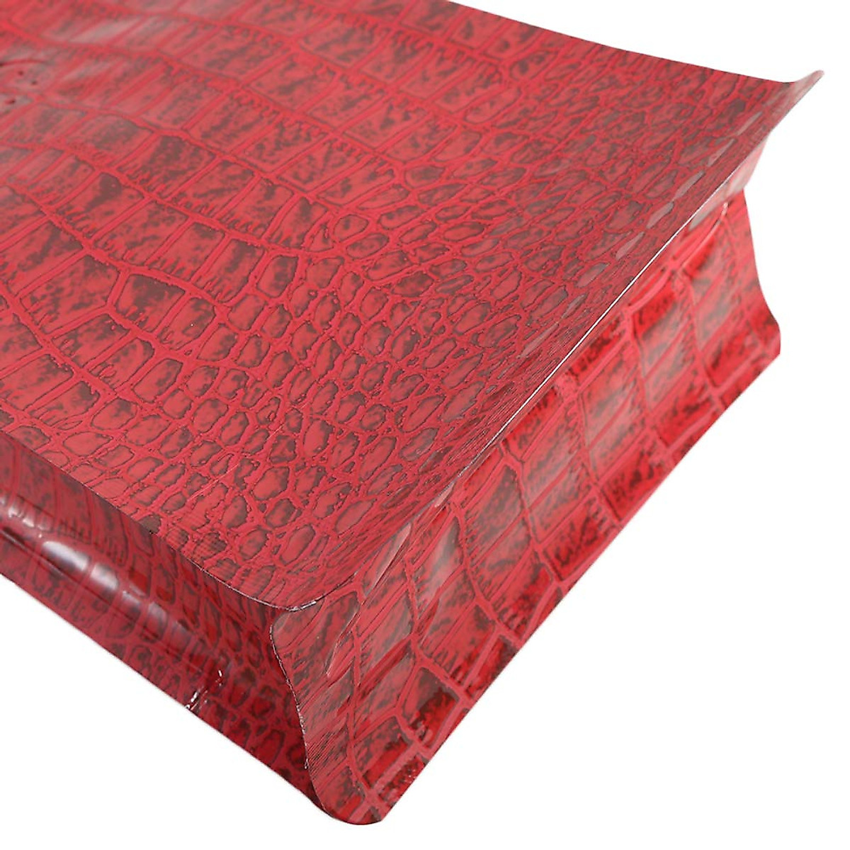 Different Colored & Print 25Pcs Heavy-Duty Aluminum Flat Bottom Stand-Up Bags w/Valve (8oz, Red Pattern)