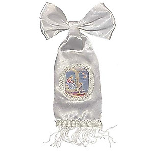 Lito First Communion Candle Set for Boys - White Silver Cross Candle Set Kit for Holy 1st Communion - (English)